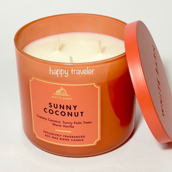 Bath & Body Works | Accents | Sunny Coconut 3 Wick Candle | Poshmark